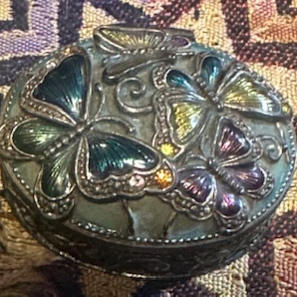Art | Monet Enamel Trinket Box Oval Keepsake Box Bluetealbutterflies ...
